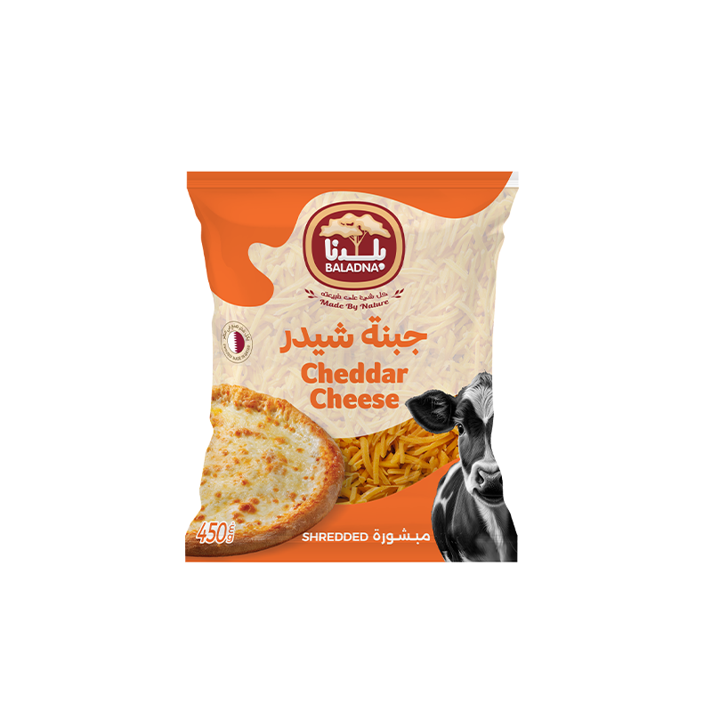 Baladna Shredded Cheddar Cheese for Rich Flavor