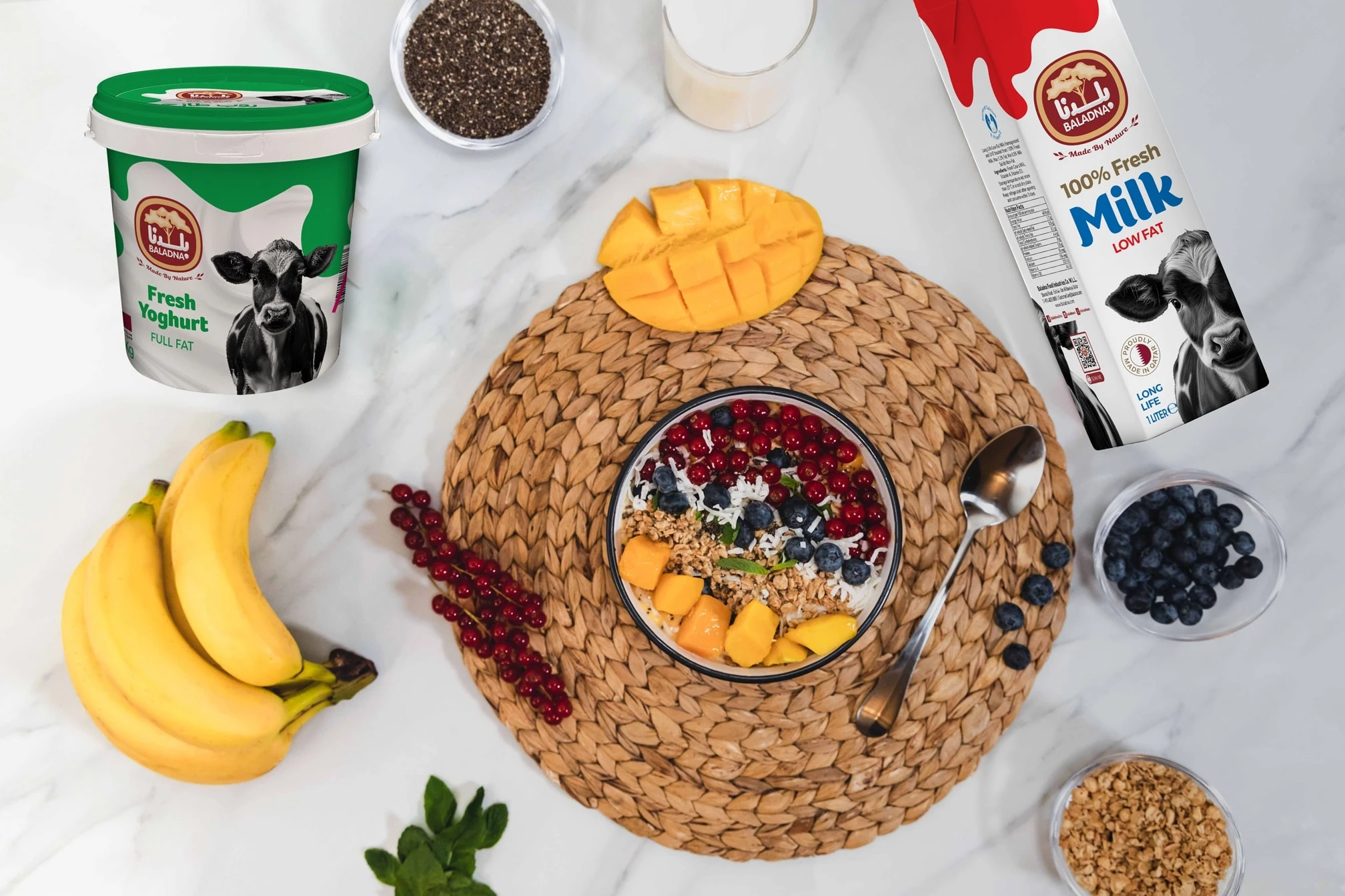 Mango Yoghurt Smoothie Bowl | Baladna
